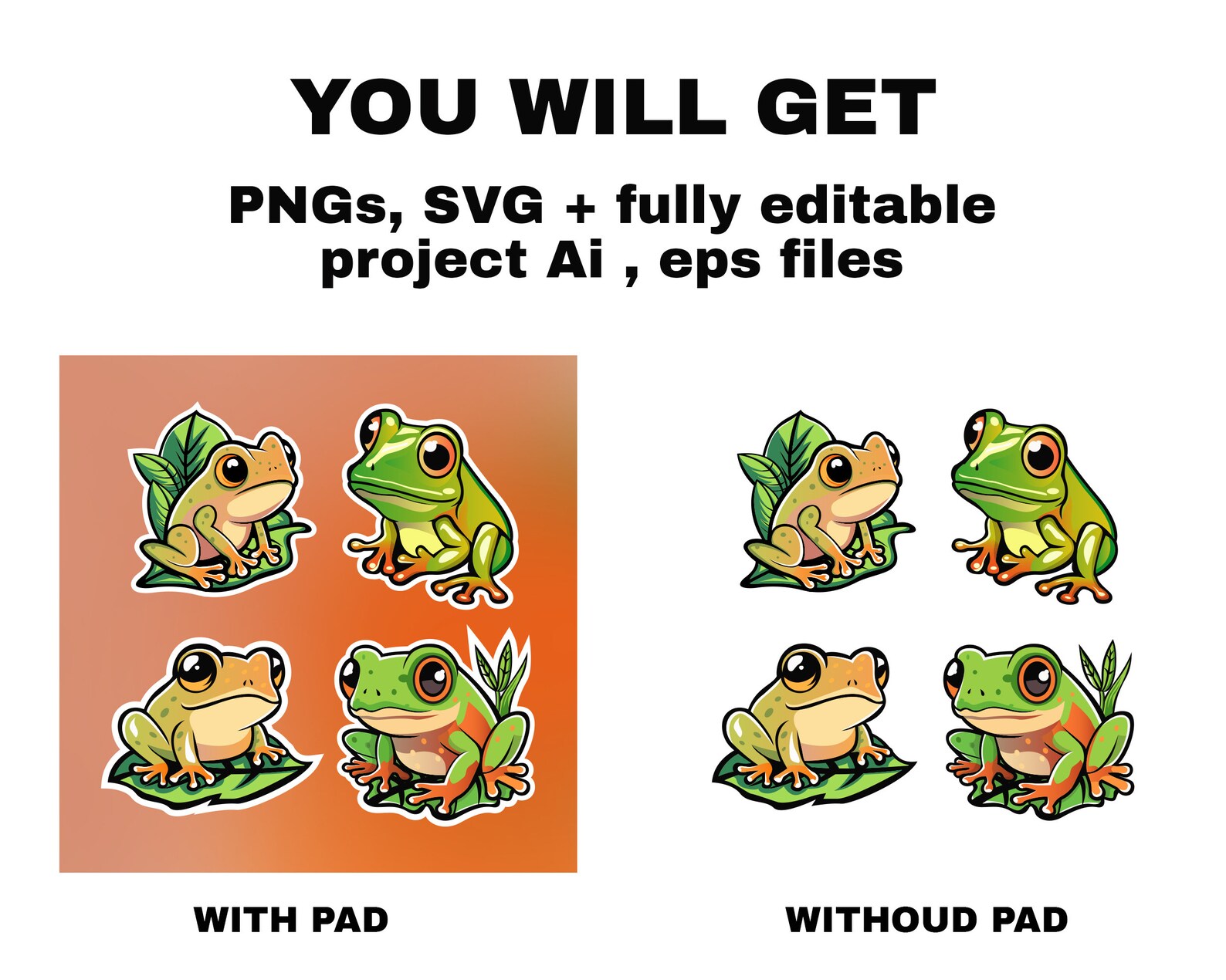 Cute Frog Sticker Design - Etsy