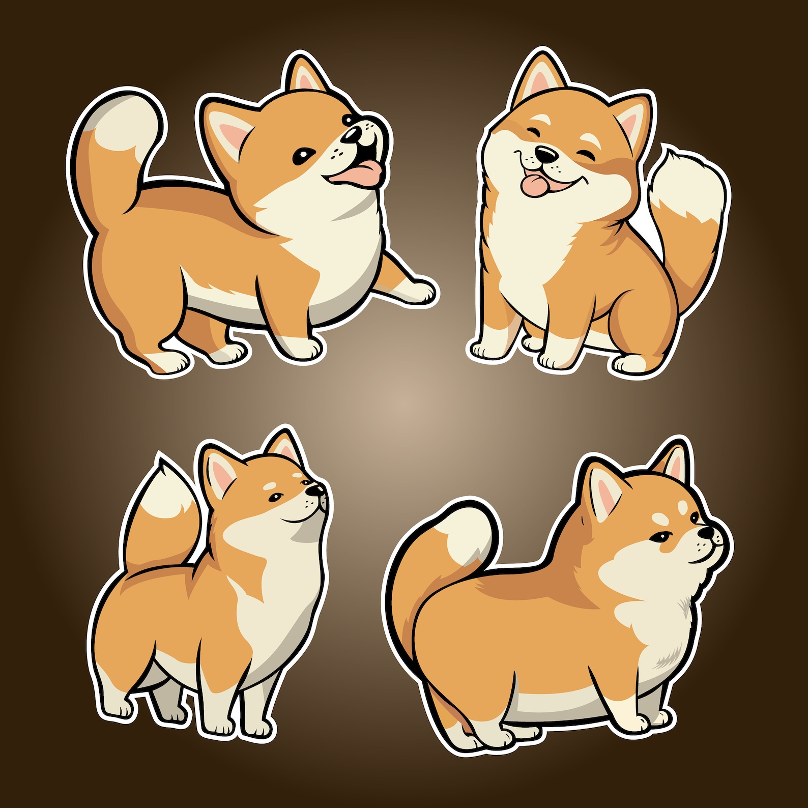 Shiba Inu Dog Stickers Design - Etsy