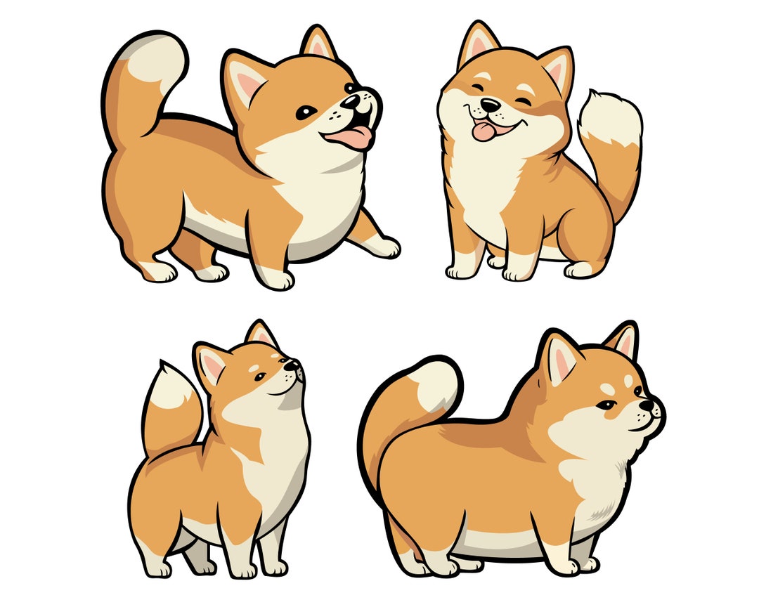 Shiba Inu Dog Stickers Design - Etsy