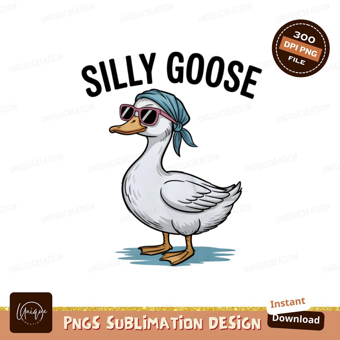 Silly Goose Png, Goose With Sunglasses, Funny Goose Design, Cool Goose ...