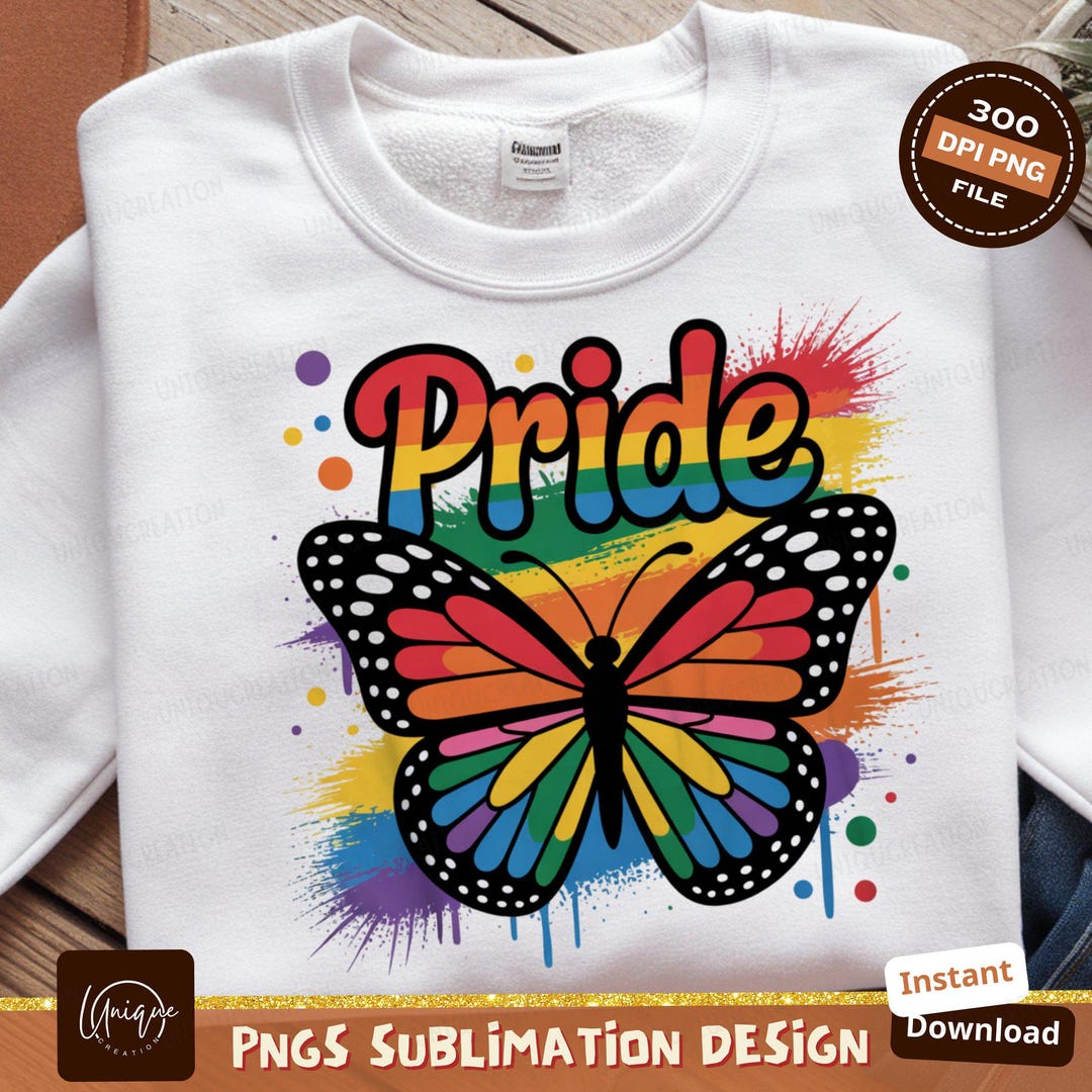 Pride Butterfly Png, Sublimation Design, Lgbtq, Digital Download, Pride ...