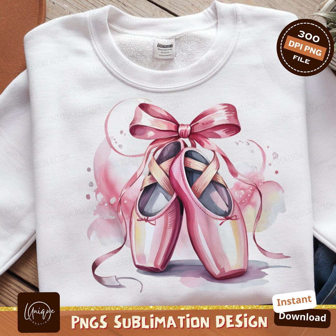 Pink Ballet Shoes Png, Ballerina Clipart, Watercolor Dance Shoes Design ...