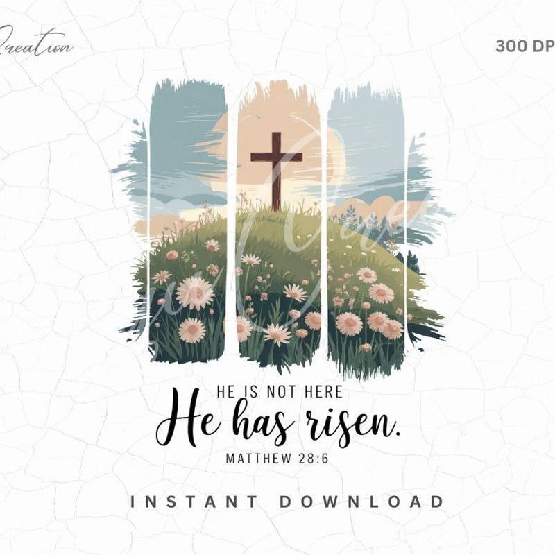The He is Risen Clipart - Etsy