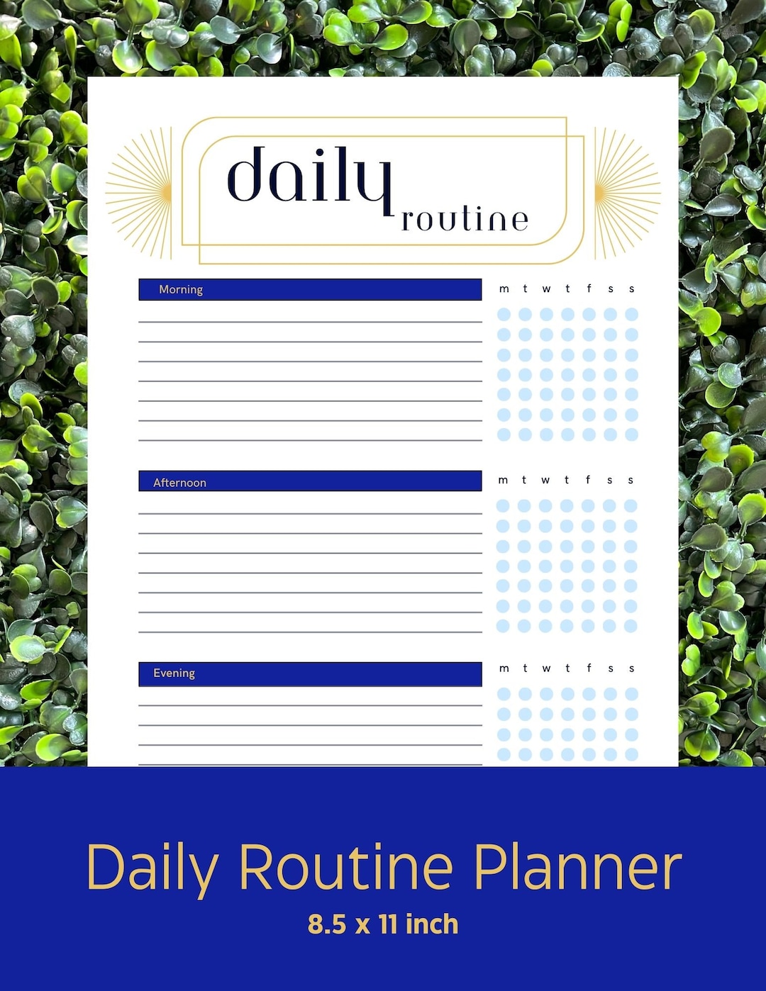 Minimalist Daily Routine Planner Printable Routine Planner - Etsy
