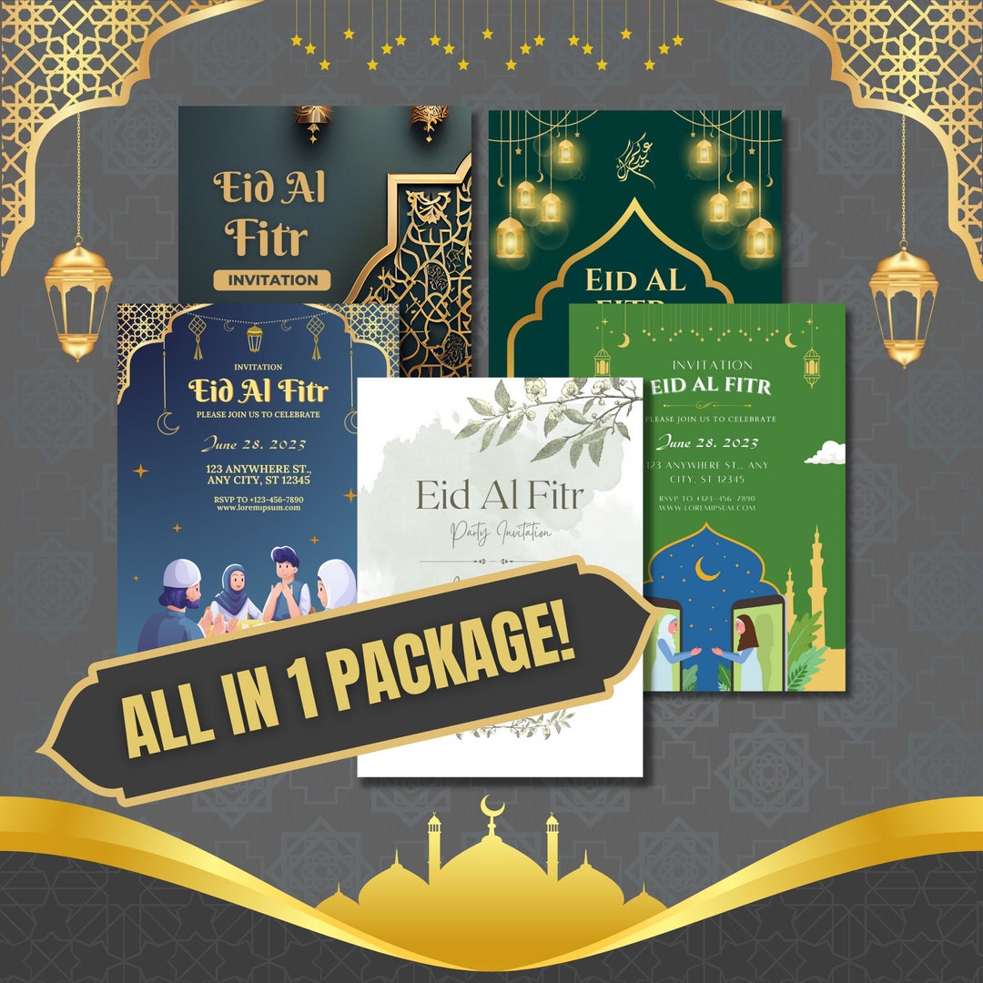 Eid Al'adhaa Invitation | Eid Invitation | Muslim Invite | Islamic Art ...