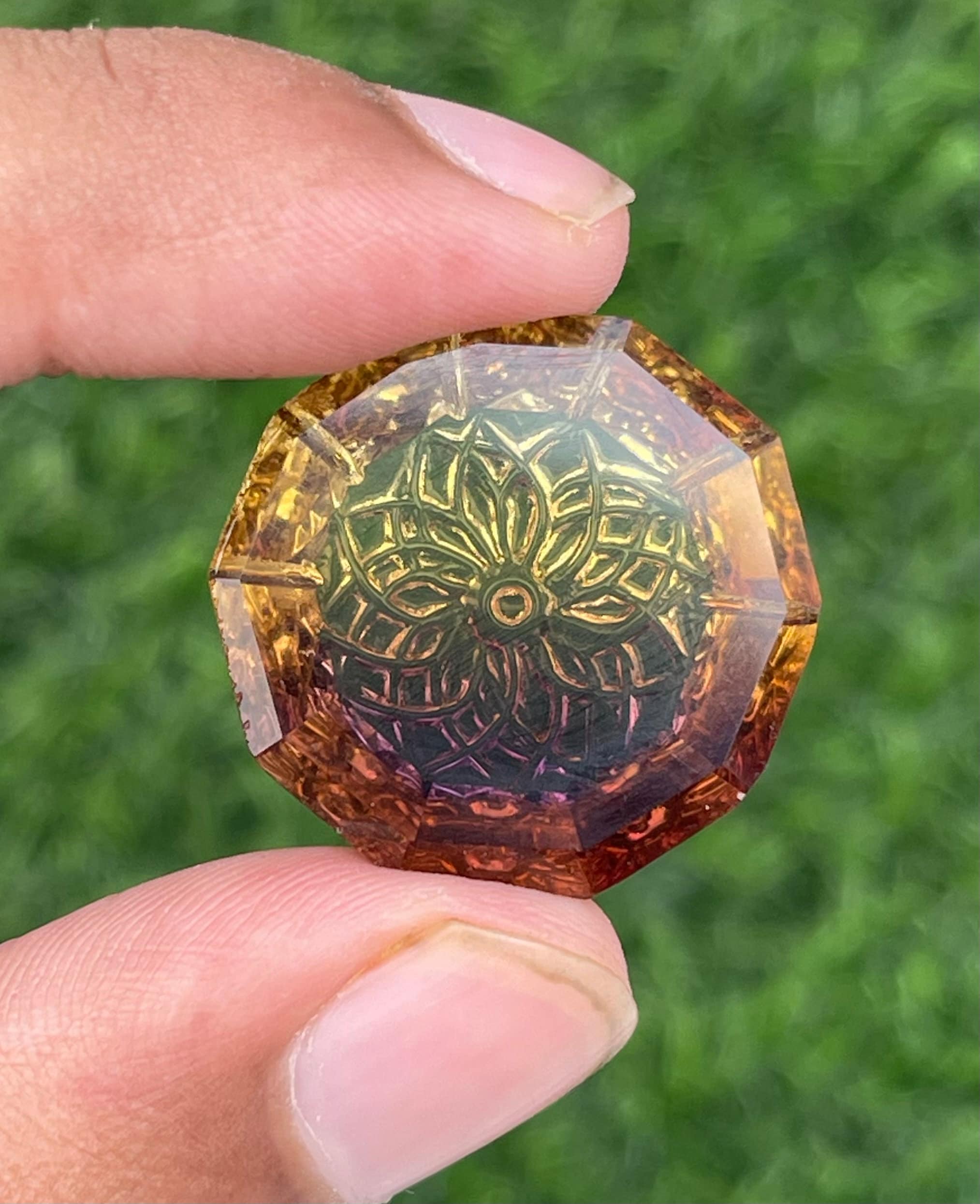 Nature-inspired Carved Ametrine Gemstone, Exquisite Carving Stone for ...