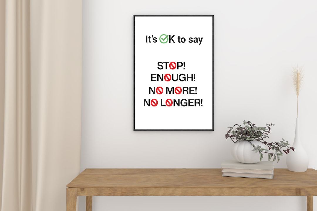 Boundaries Printable Poster | Boundaries Print | Wellness Poster ...