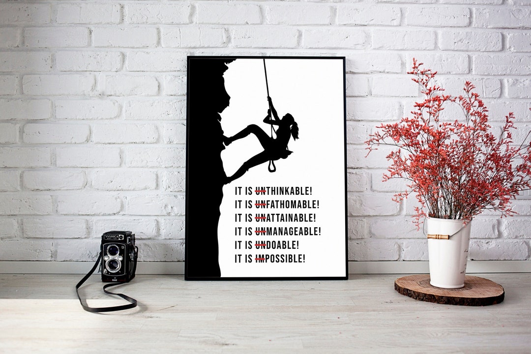 Nothing is Impossible Print | Anything is Possible Poster | You Can Do ...