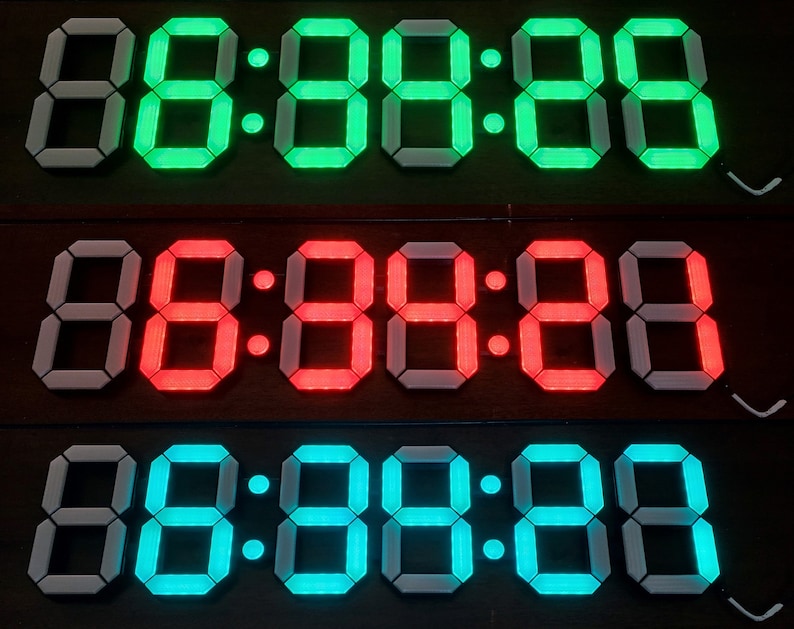 3D Printed Wall Clock Design - 30" by 7" - Arduino or ESP32 Project ...