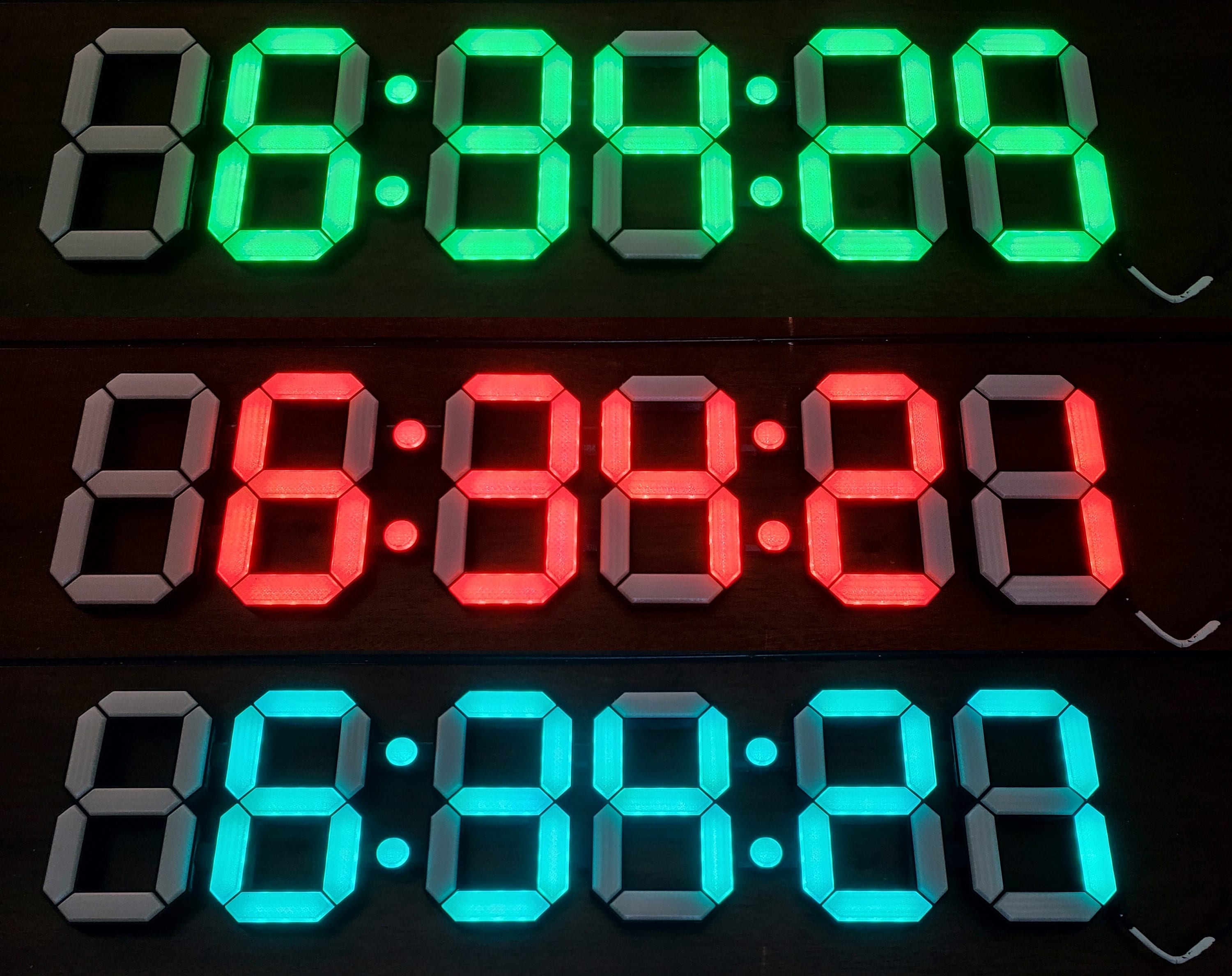 3D Printed Wall Clock Design - 30" by 7" - Arduino or ESP32 Project ...