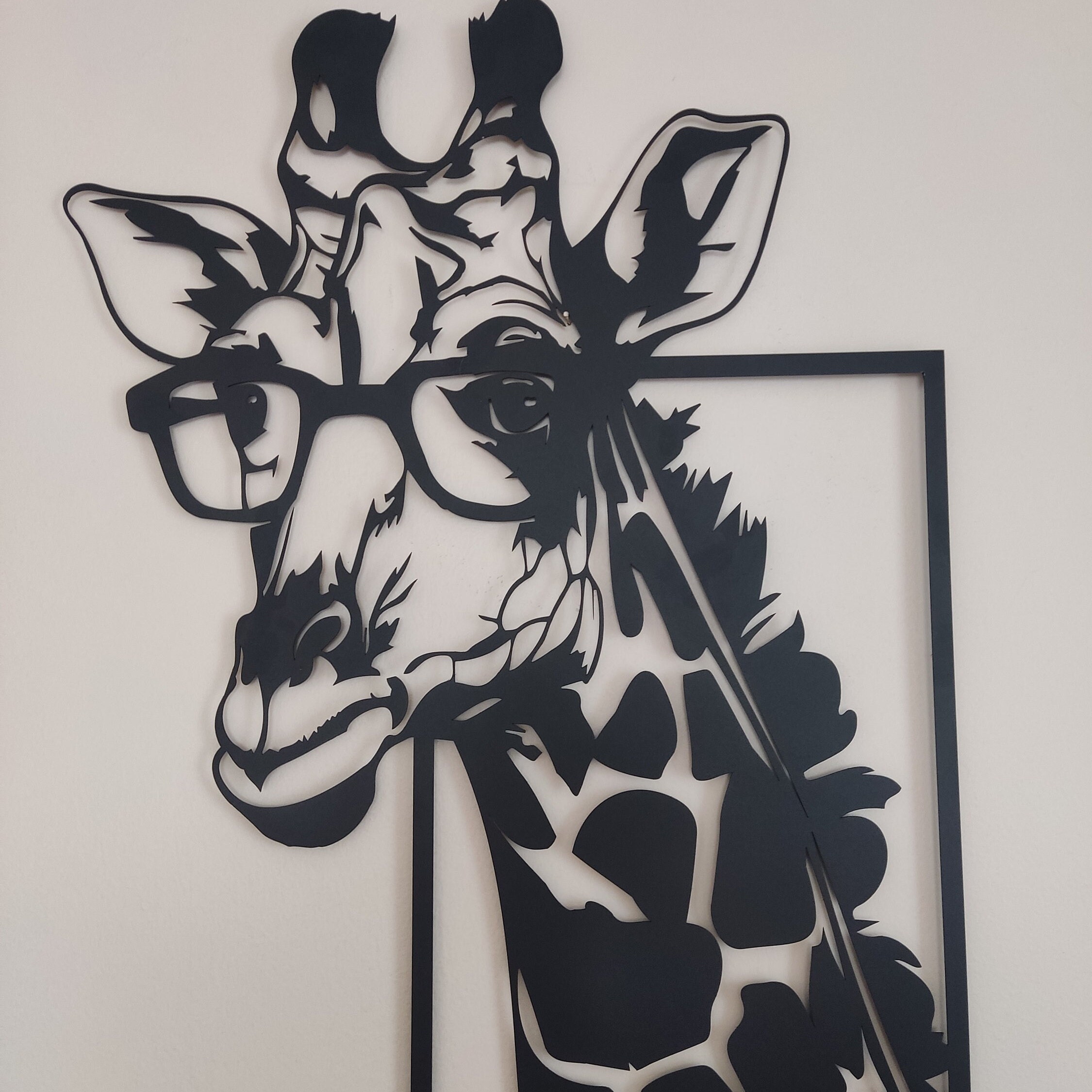 Giraffe Metal Wall Decor, Wild Giraffe Metal Wall Art, Housewarming ...