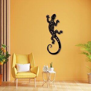 Gecko Metal Wall Art, Lizzard Metal Wall Decor,livingroom,reptile Wall Hanging,housewarming,gift ...