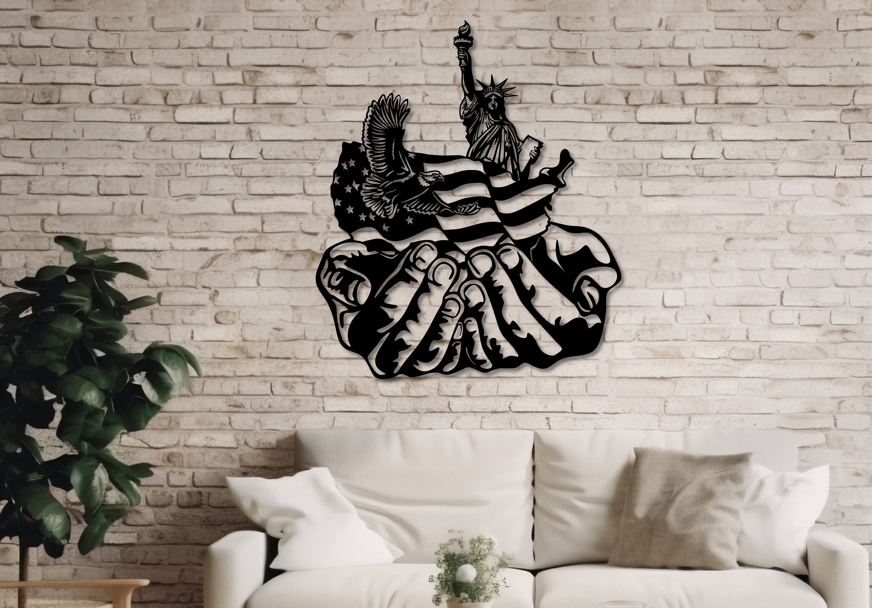 The Statue of Liberty Metal Wall Art,valentine's Day Gift,new York ...