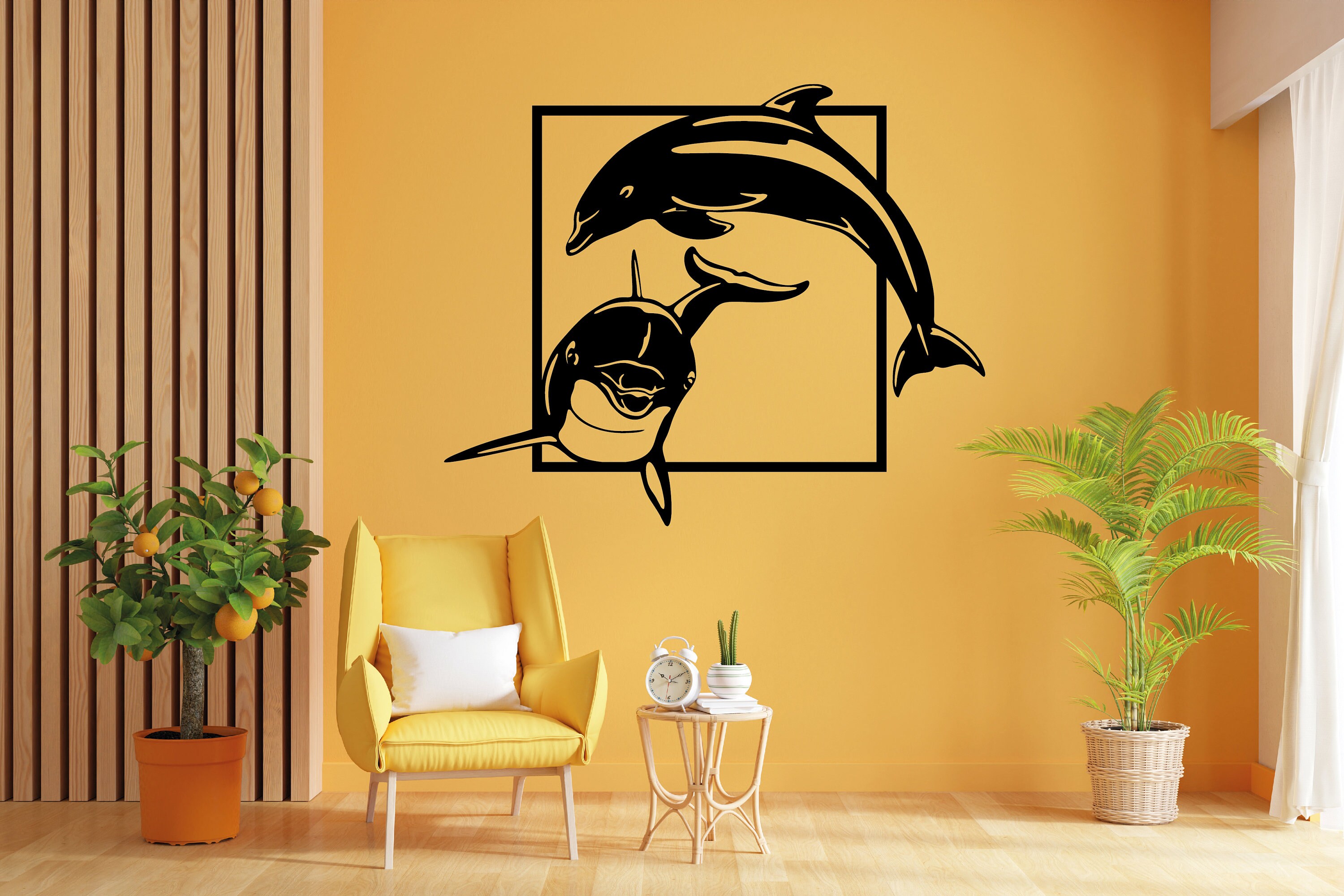 Dolphin Metal Wall Art, Dolphin Wall Decor, Living Room Wall Decor ...