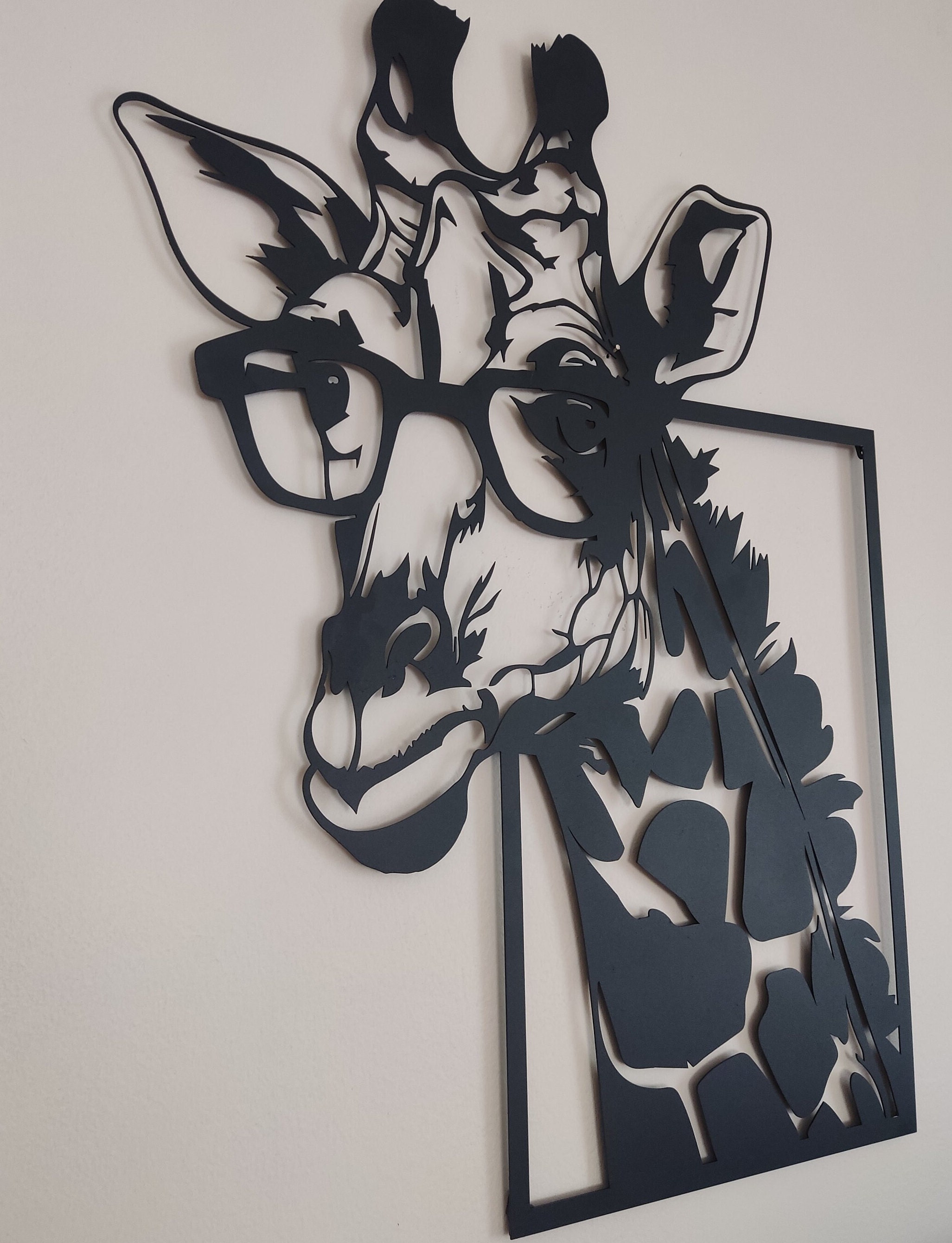 Giraffe Metal Wall Decor, Wild Giraffe Metal Wall Art, Housewarming ...