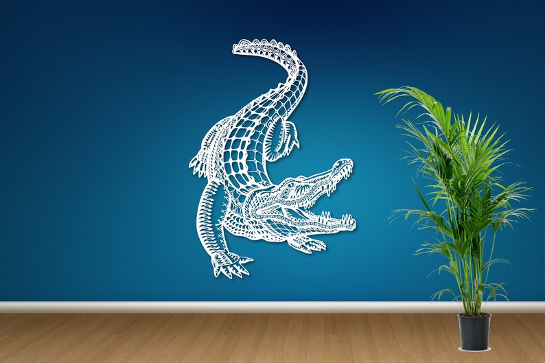 Metal Alligator Wall Artcrocodile Wall Decorwall - Etsy