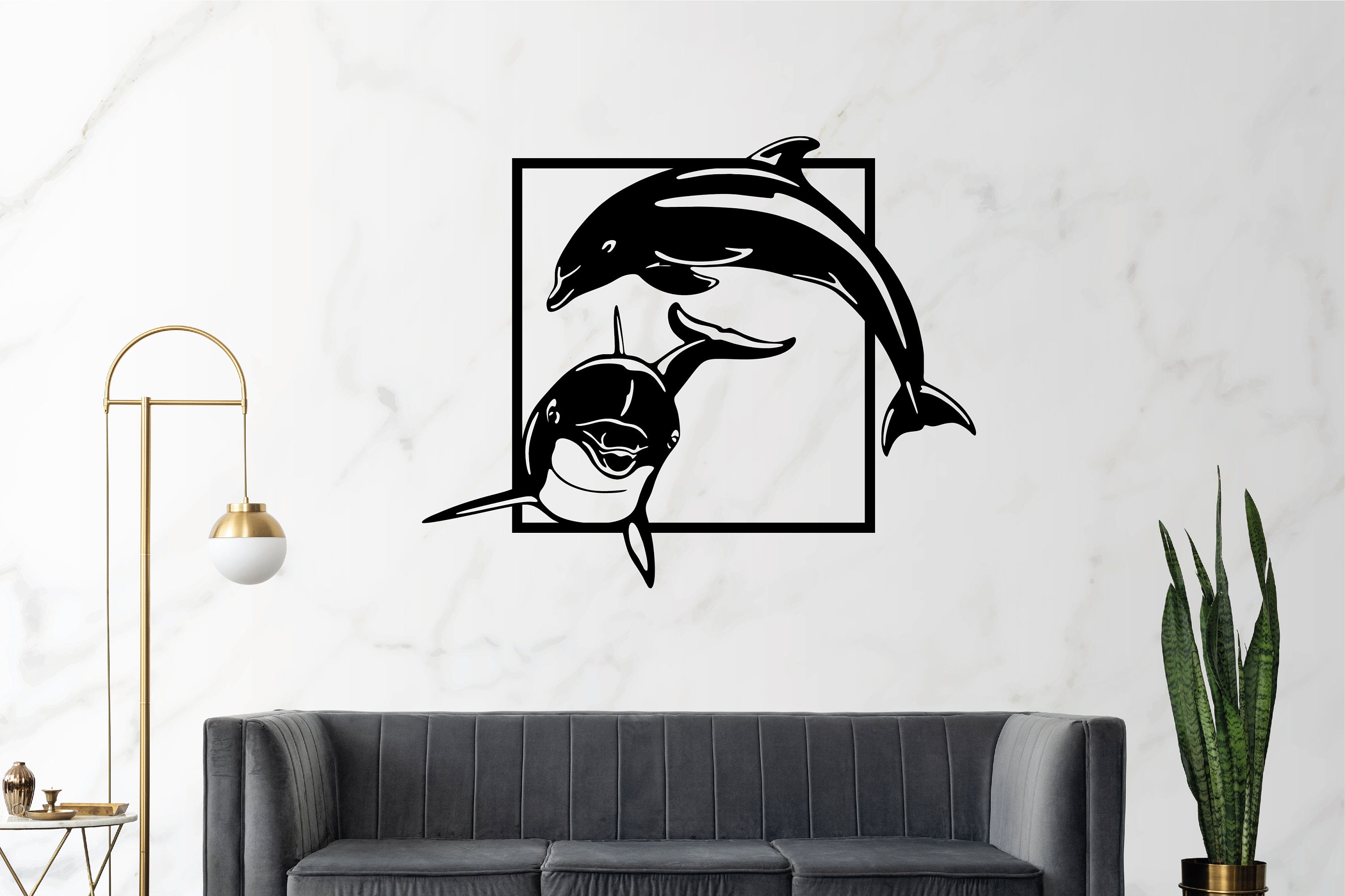 Dolphin Metal Wall Art, Dolphin Wall Decor, Living Room Wall Decor ...