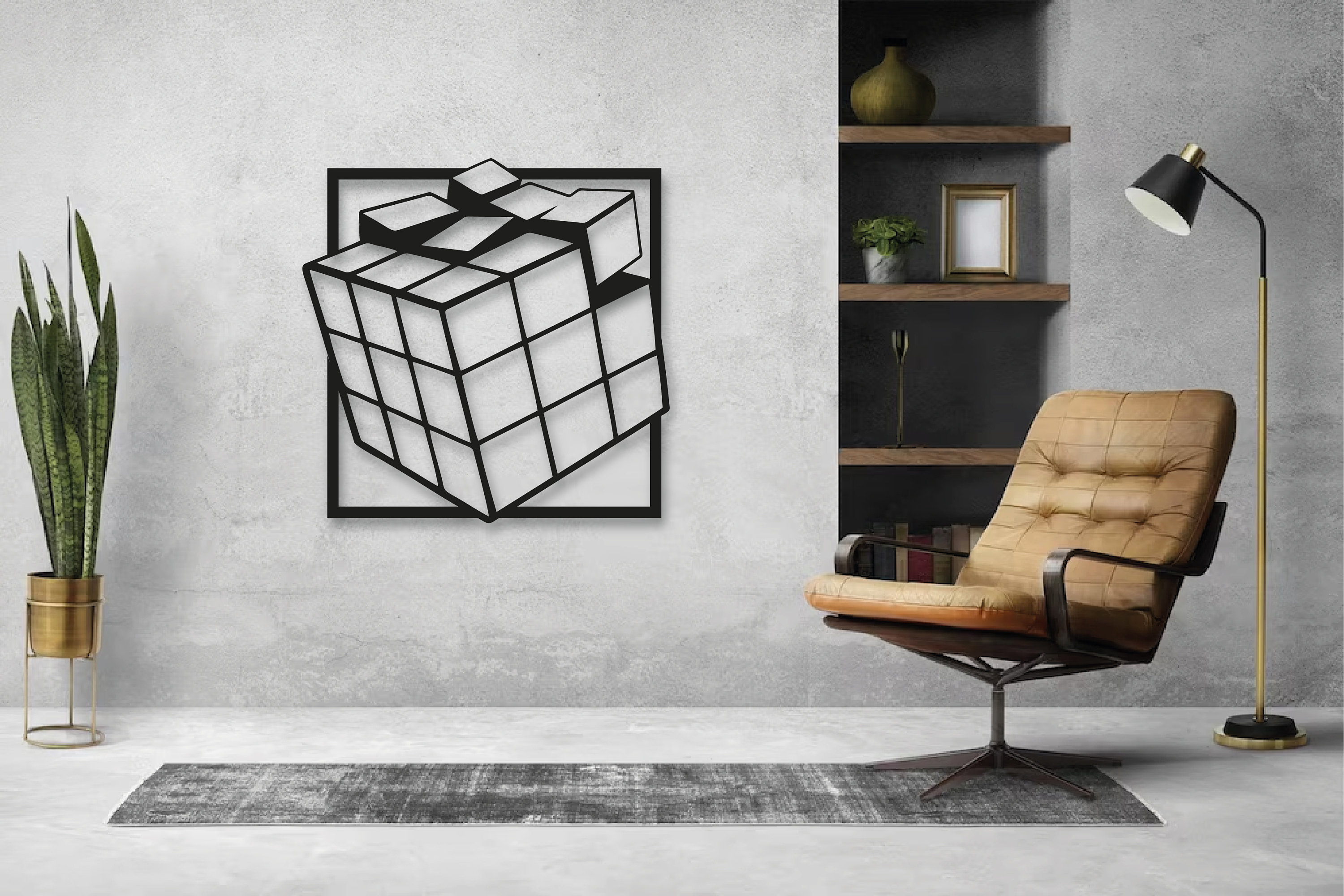 Rubik's Cube Metal Wall Art,geometric Wall Decor, Game Room Wall Decor ...