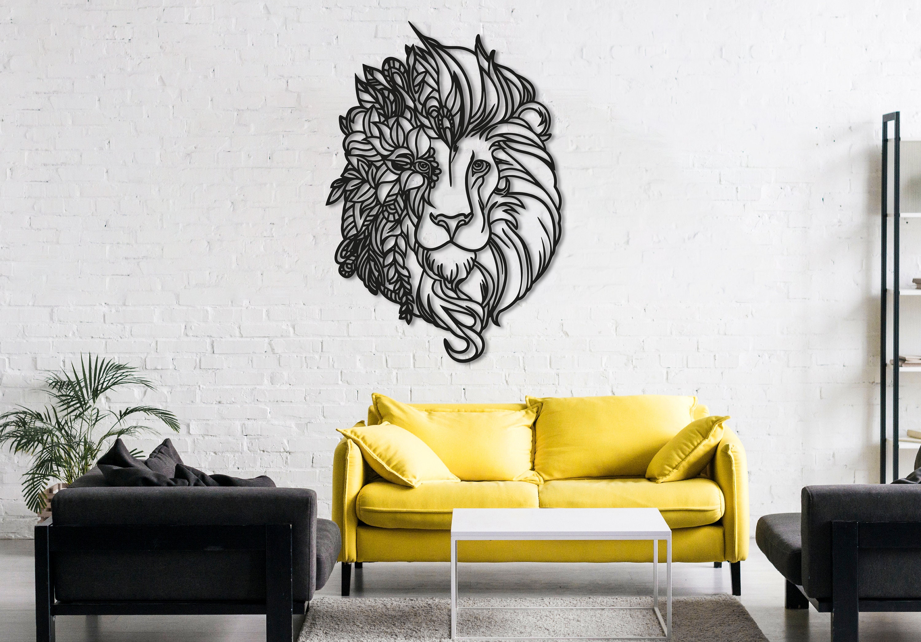 Metal Lion Head Wall Art,lion Wall Decor,animal Decor,lion Wall Sign ...