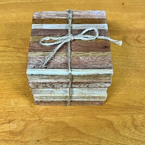 Butcher Block Exotic Hardwood Coasters - Etsy