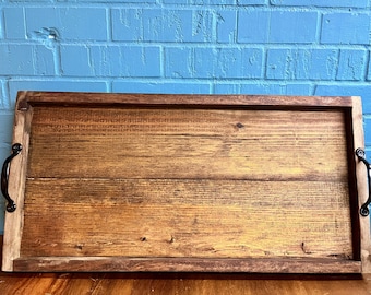 Round Galvanized Tray. Rope Handles. Rustic. Farmhouse. Decorative ...