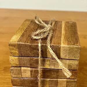 Butcher Block Exotic Hardwood Coasters - Etsy