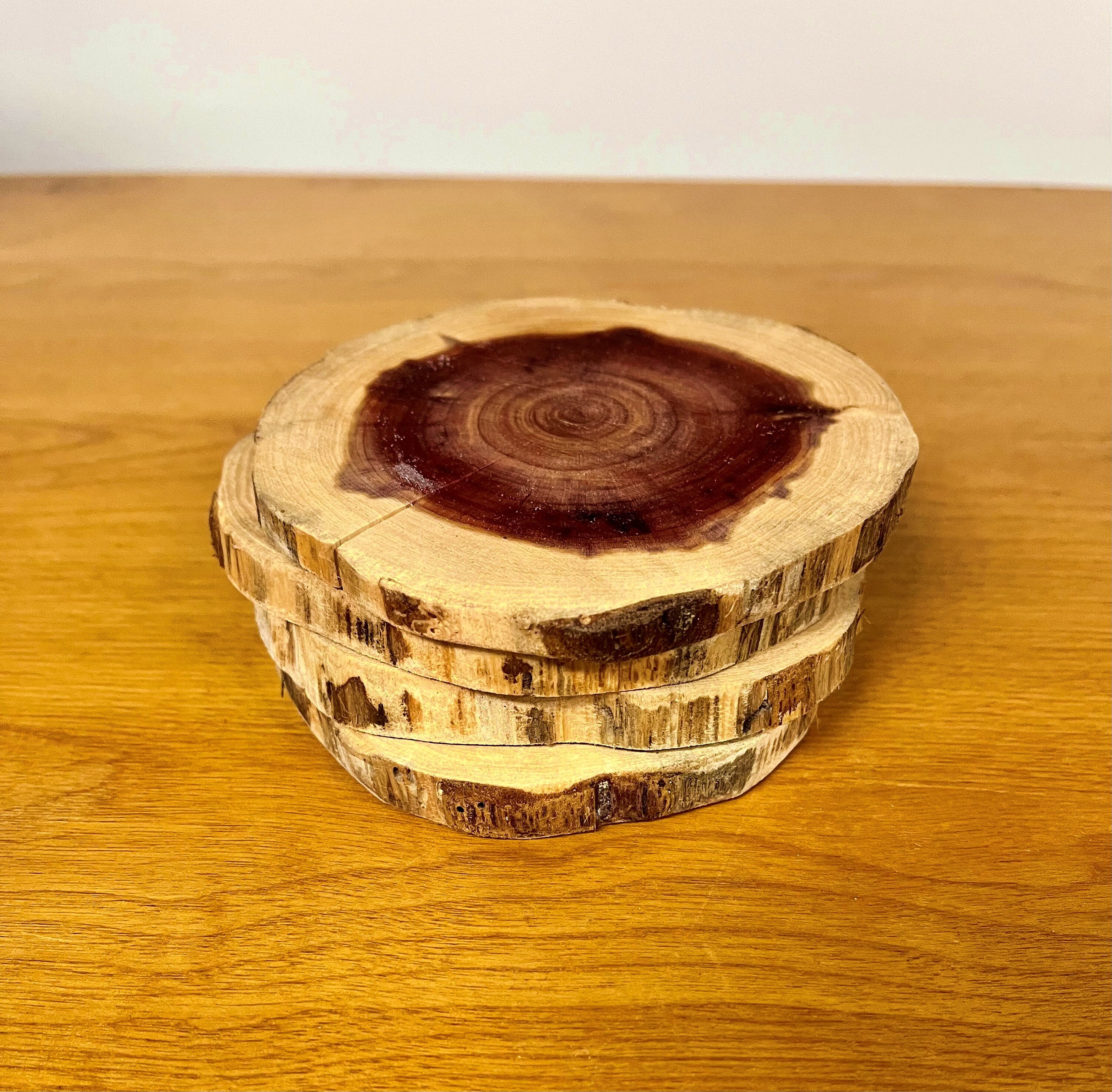Cedar Live Edge Coasters - Etsy