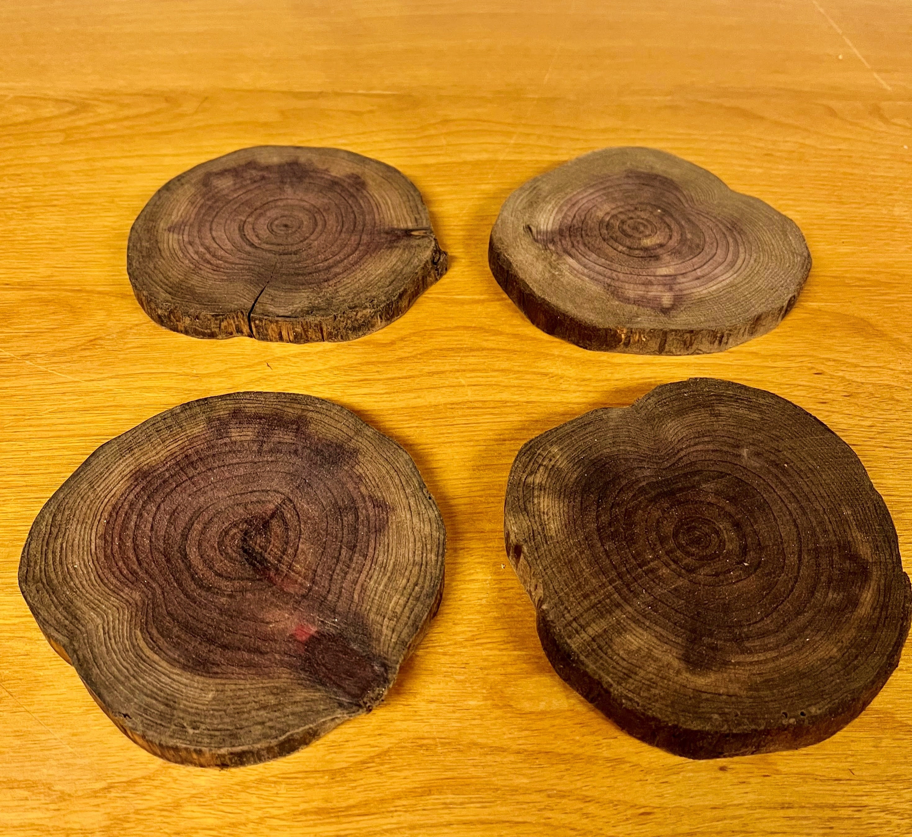 Cedar Live Edge Coasters - Etsy