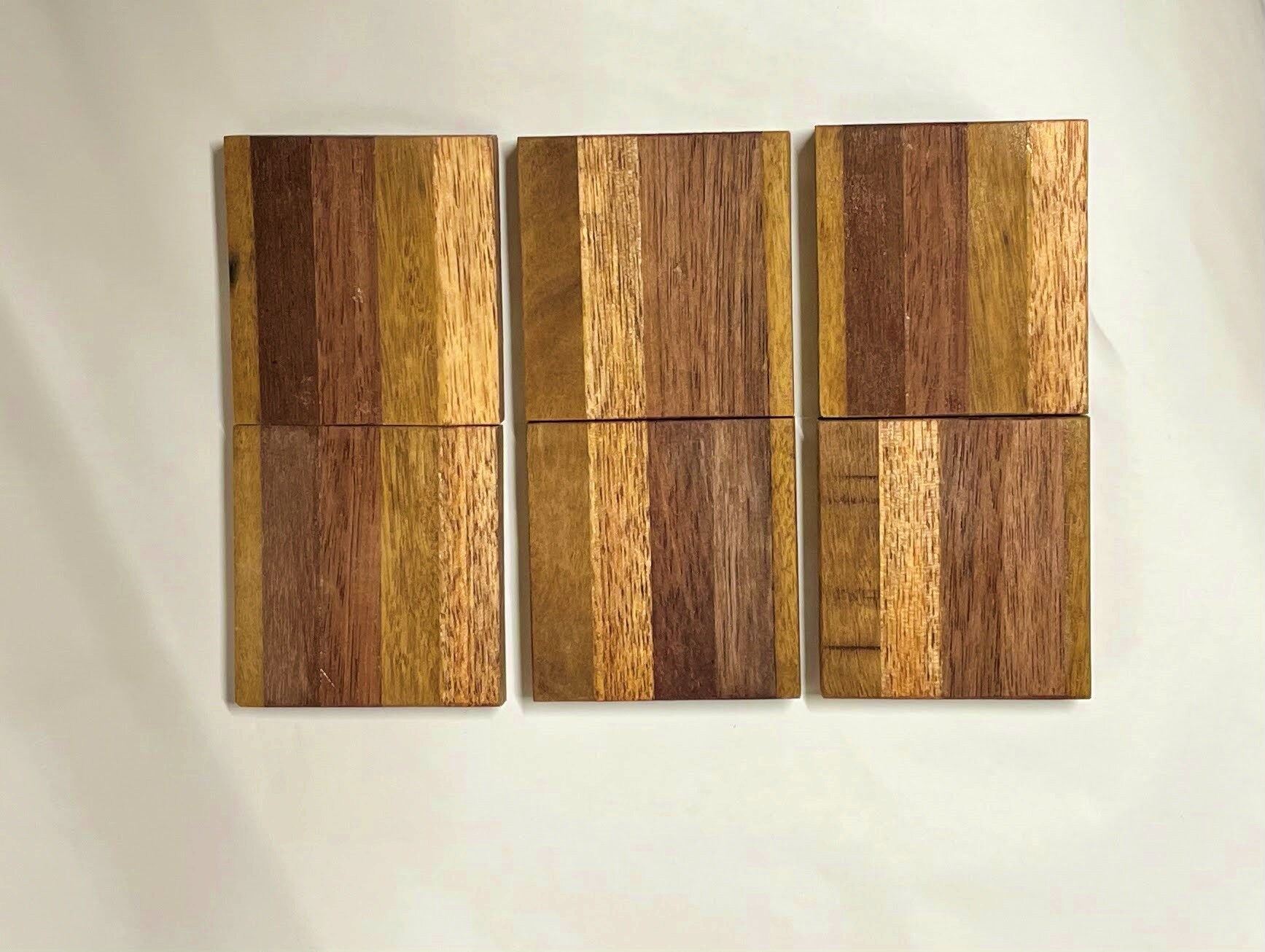 Butcher Block Exotic Hardwood Coasters - Etsy