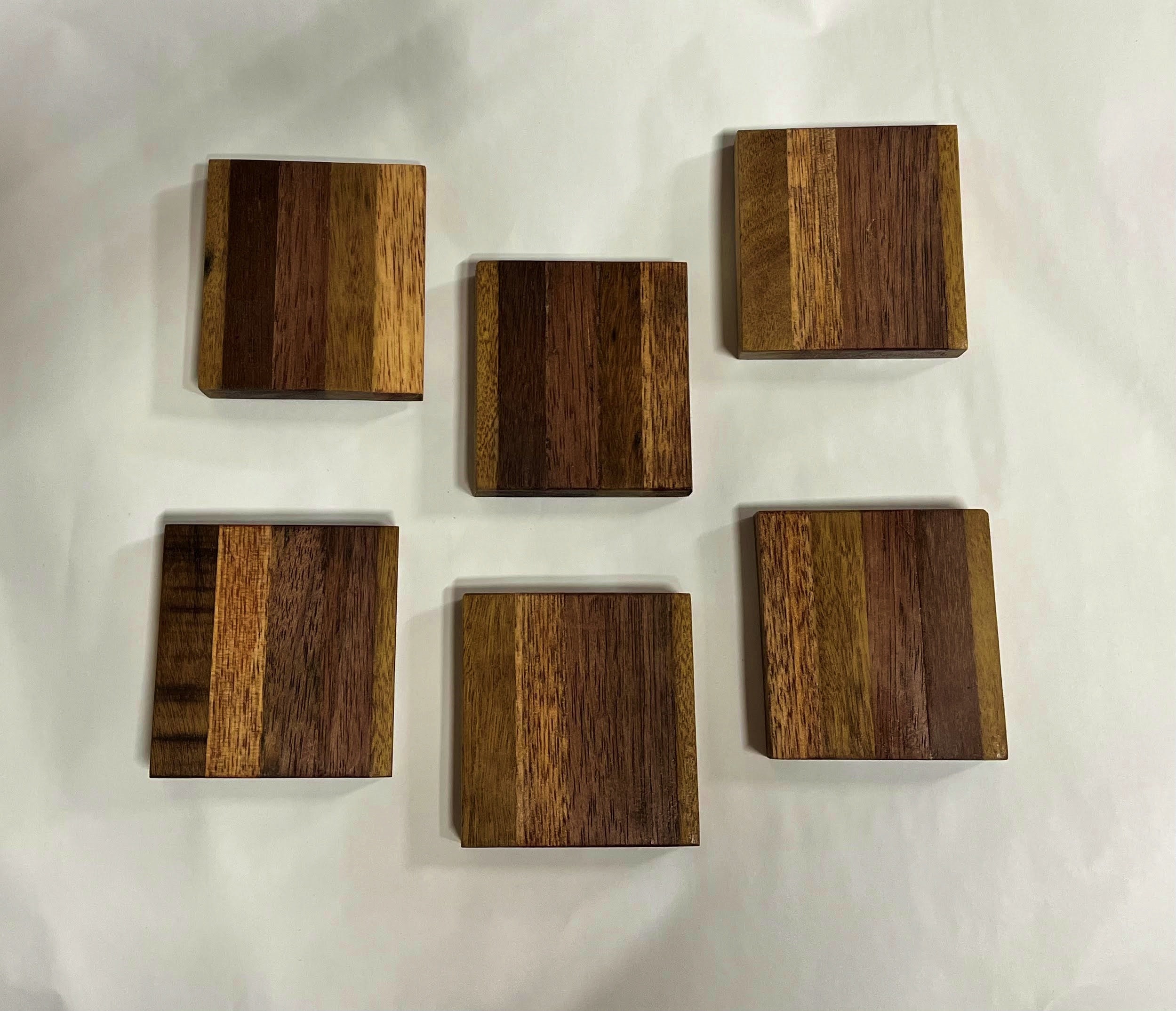 Butcher Block Exotic Hardwood Coasters - Etsy