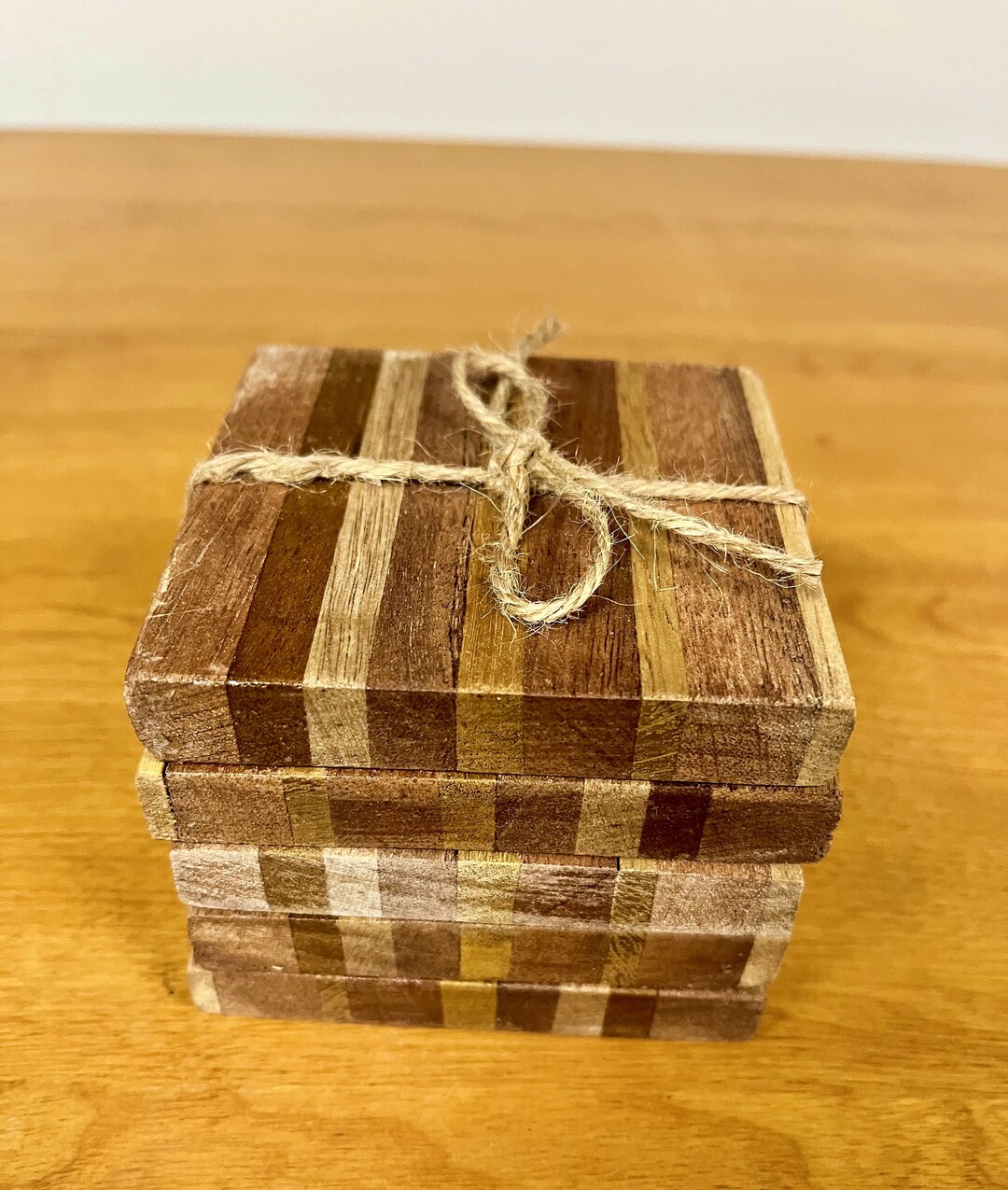 Butcher Block Exotic Hardwood Coasters - Etsy