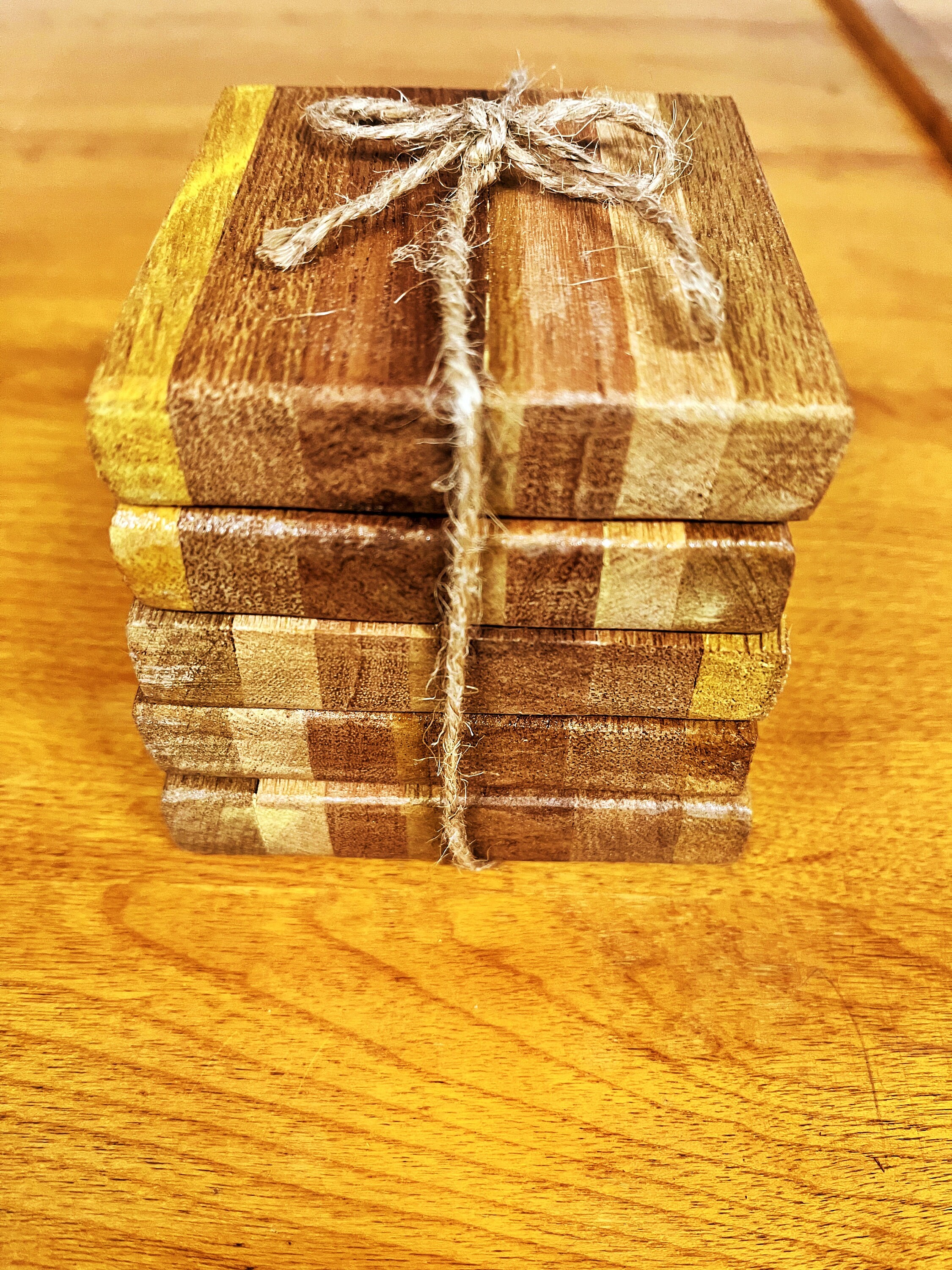 Butcher Block Exotic Hardwood Coasters - Etsy