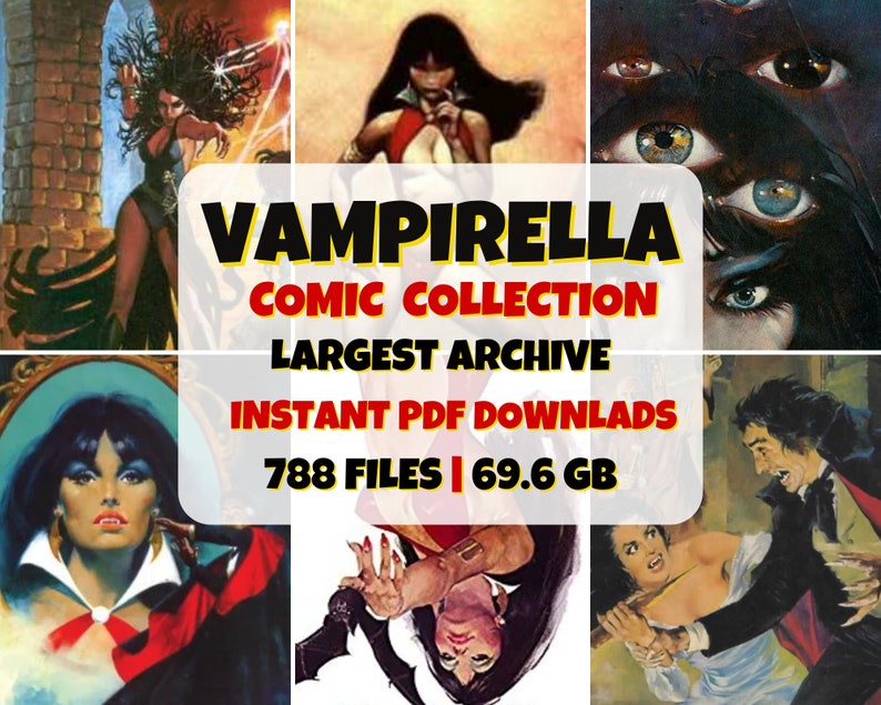 Vampirella Digital Comic Classic Horror Comics Collection - Etsy