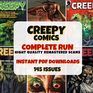 Creepy Comic Collection Digital PDF Bundle Vintage Horror Comics ...