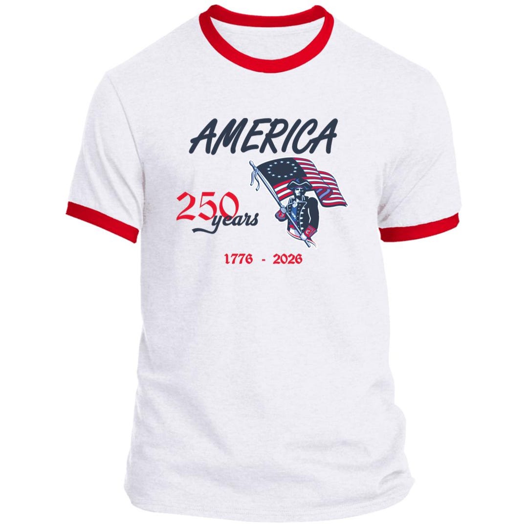 America 250 Years Colonial Patriot Retro Ringer Tee - Etsy