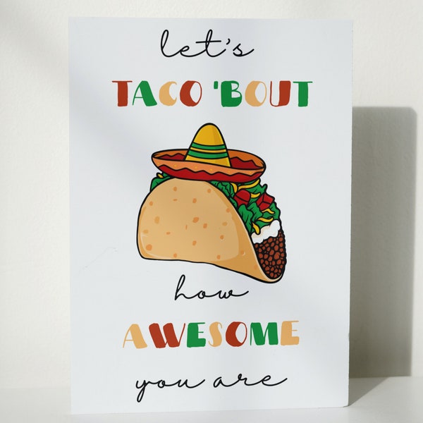 Taco Greeting Card - Etsy