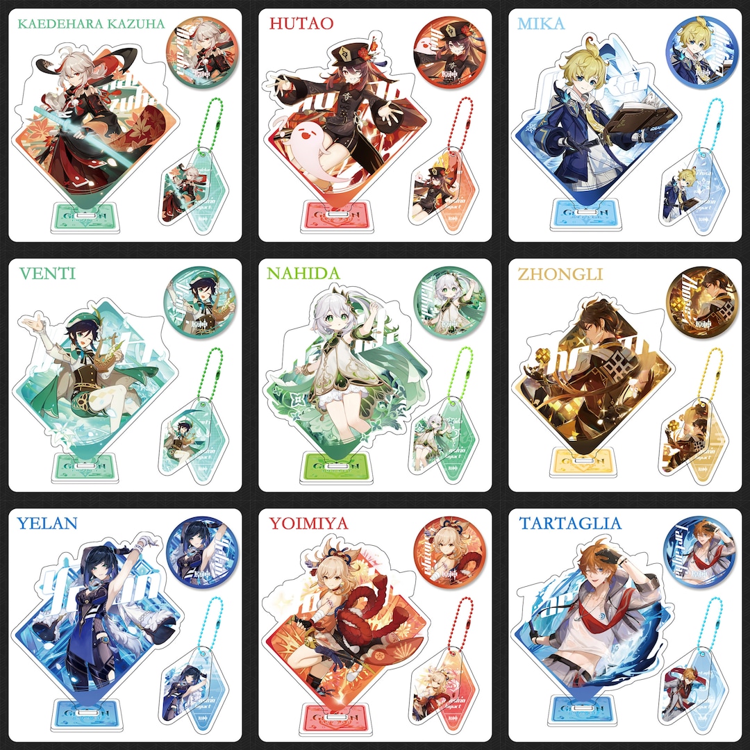 Genshin Impact Theme Merch Box-including Acrylic Stand,pendant,badge ...
