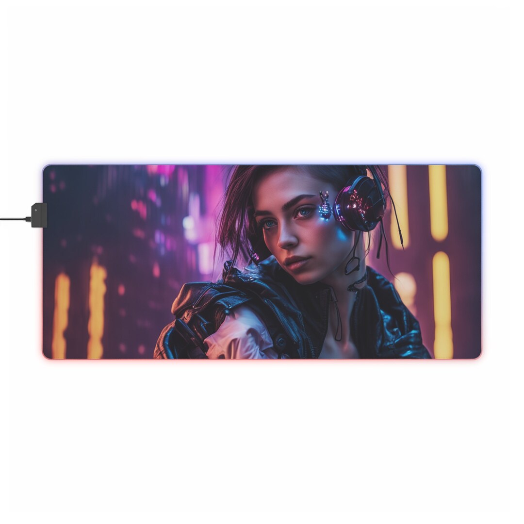 Cyberpunk Future LED Desk Pad Gamer Mouse Pad - Etsy