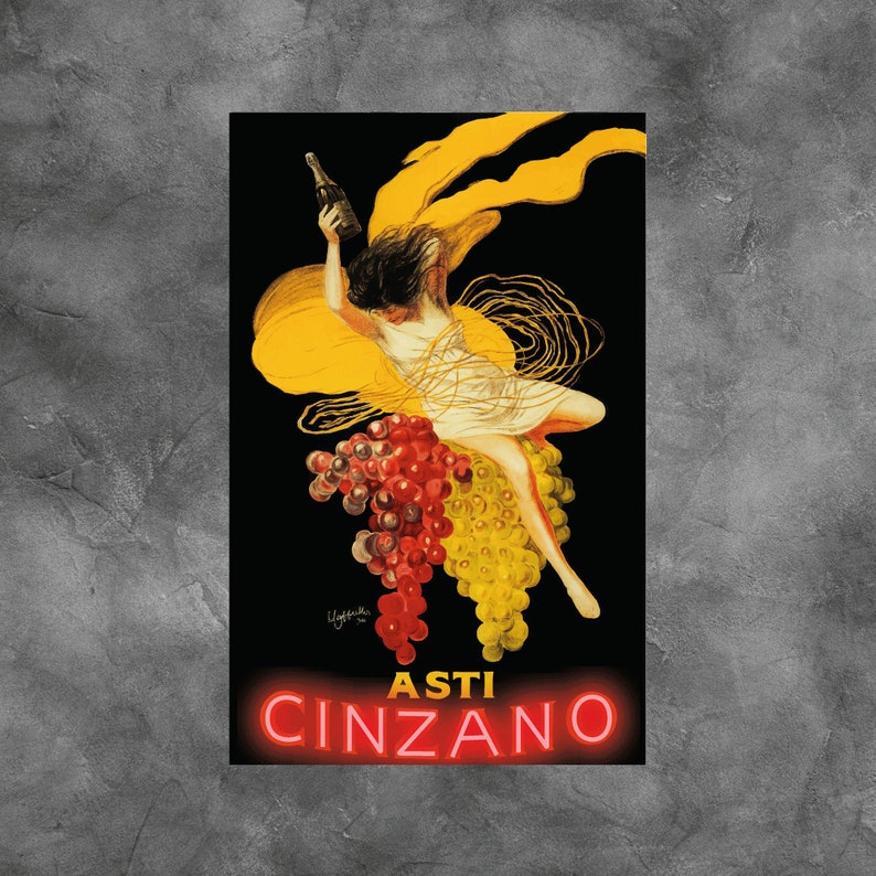 Cocktail Cinzano Vintage Light Poster Neon Sign Vintage - Etsy