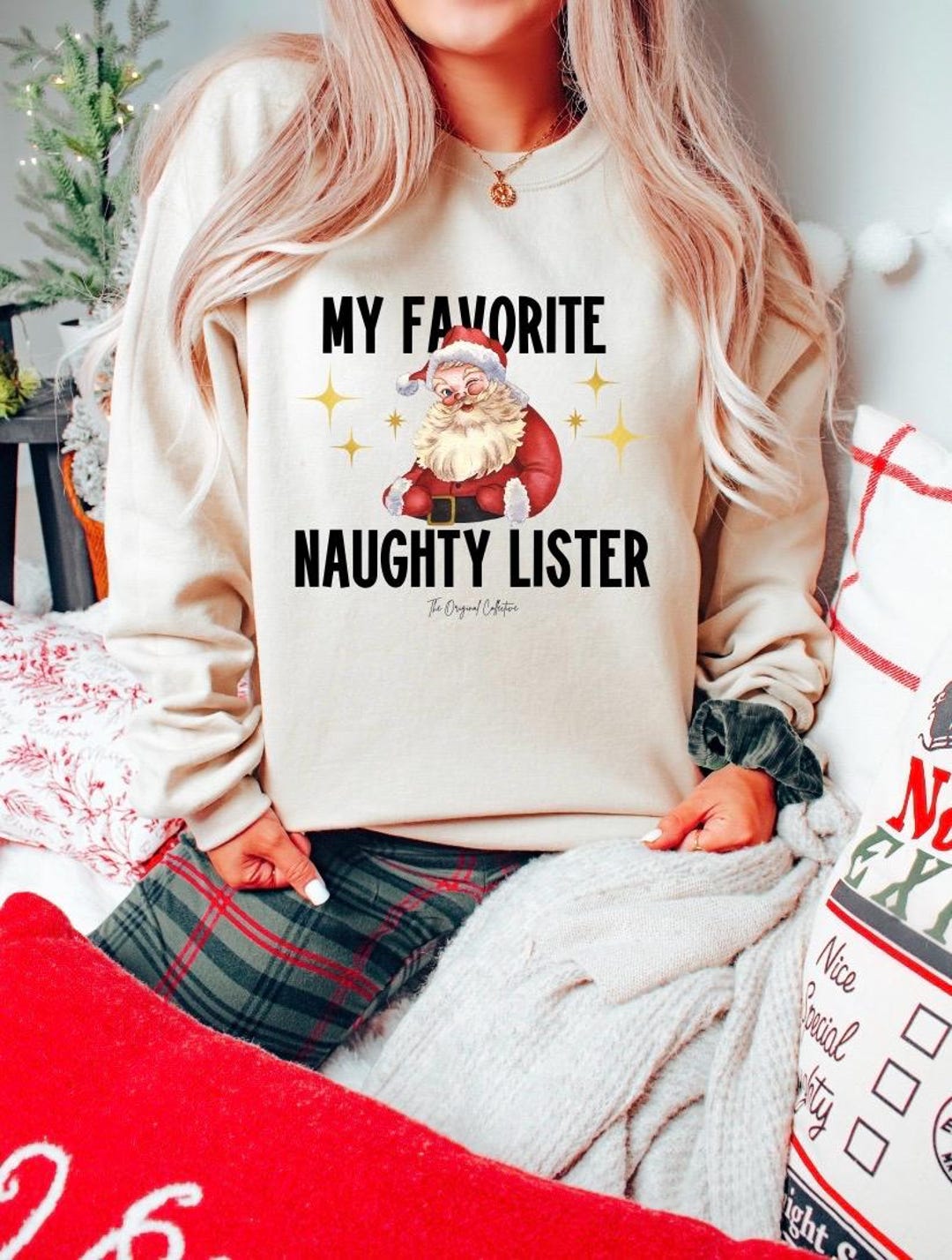 Funny Christmas Crewneck Pullover Santa Claus Sweatshirt Merry ...