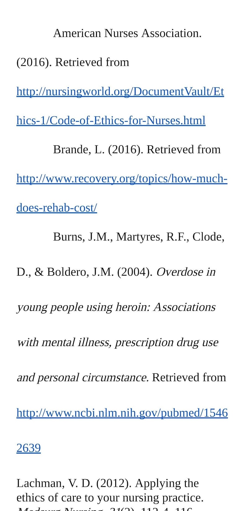 BSN Nursing Paper Template – APA Format Example for High-quality ...