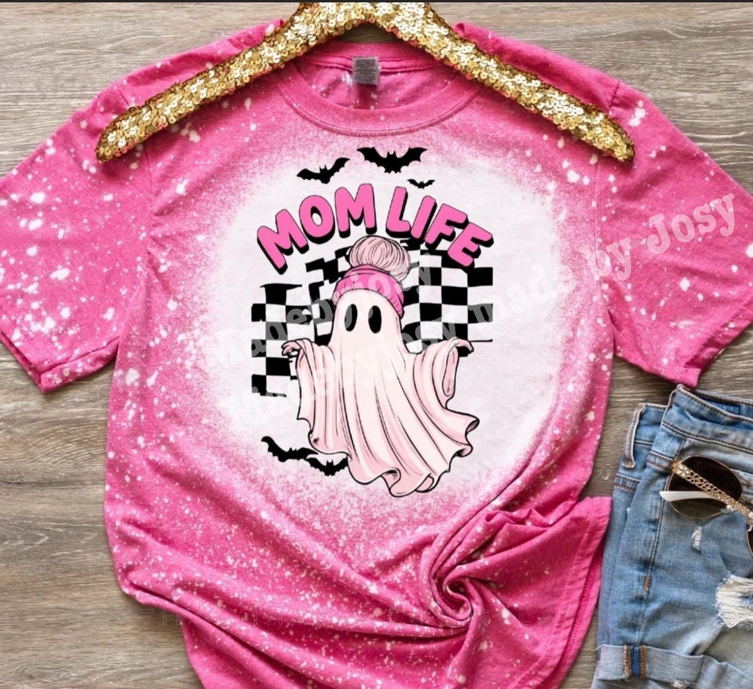 Ghost Mama Png| Ghost Mama Design | Pink Ghost Mom Sublimation Png ...