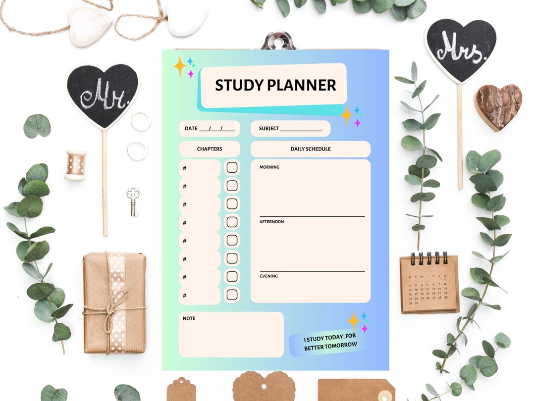 Stylish Study Planner: Stay Organized and Ace Your Goals - Etsy