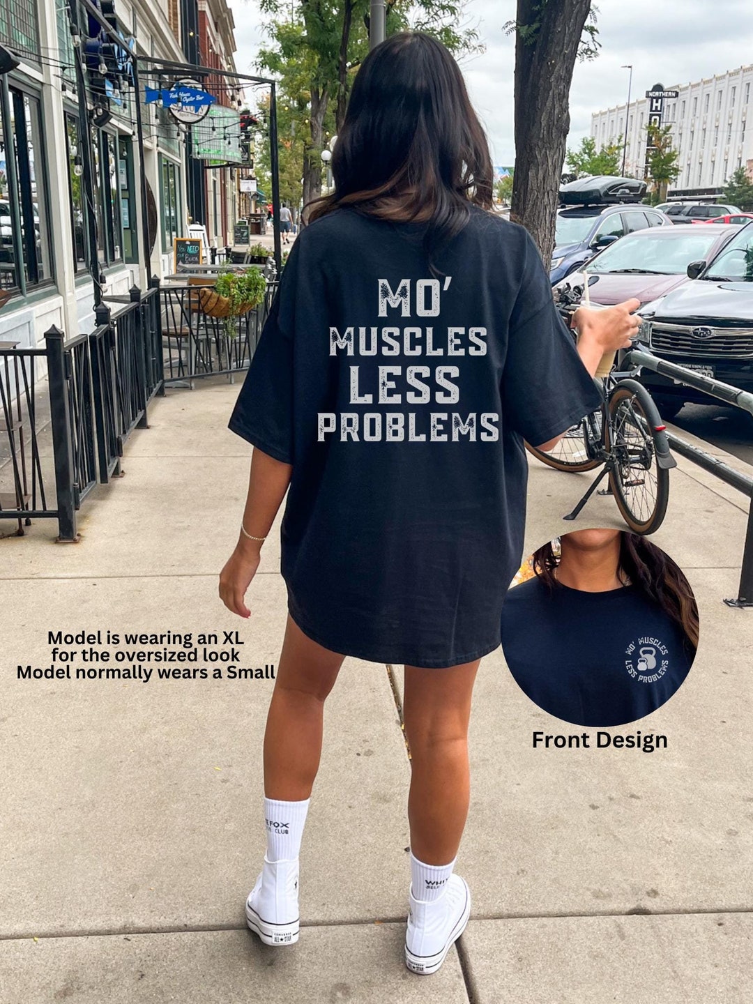 Mo' Muscles Less Problems Oversized Gym T-shirt, Weightlifting Gift - Etsy