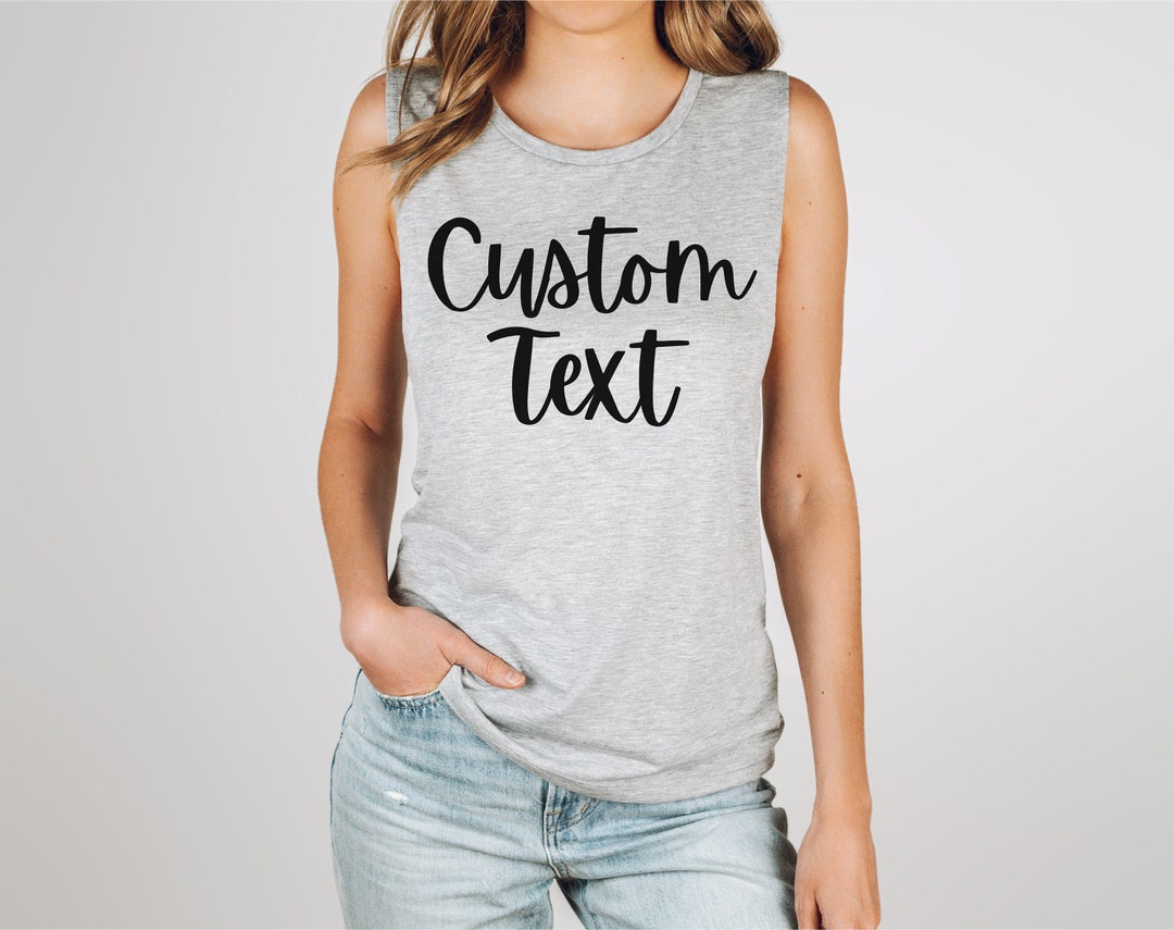 Custom Text Bella Canvas Muscle Tank, Group Bridal Party Racerback ...