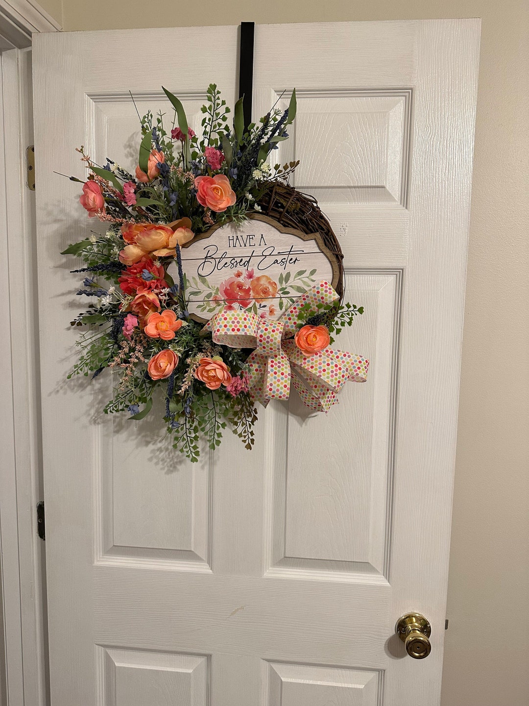 Easter Wreath Spring Wreath Front Door - Etsy