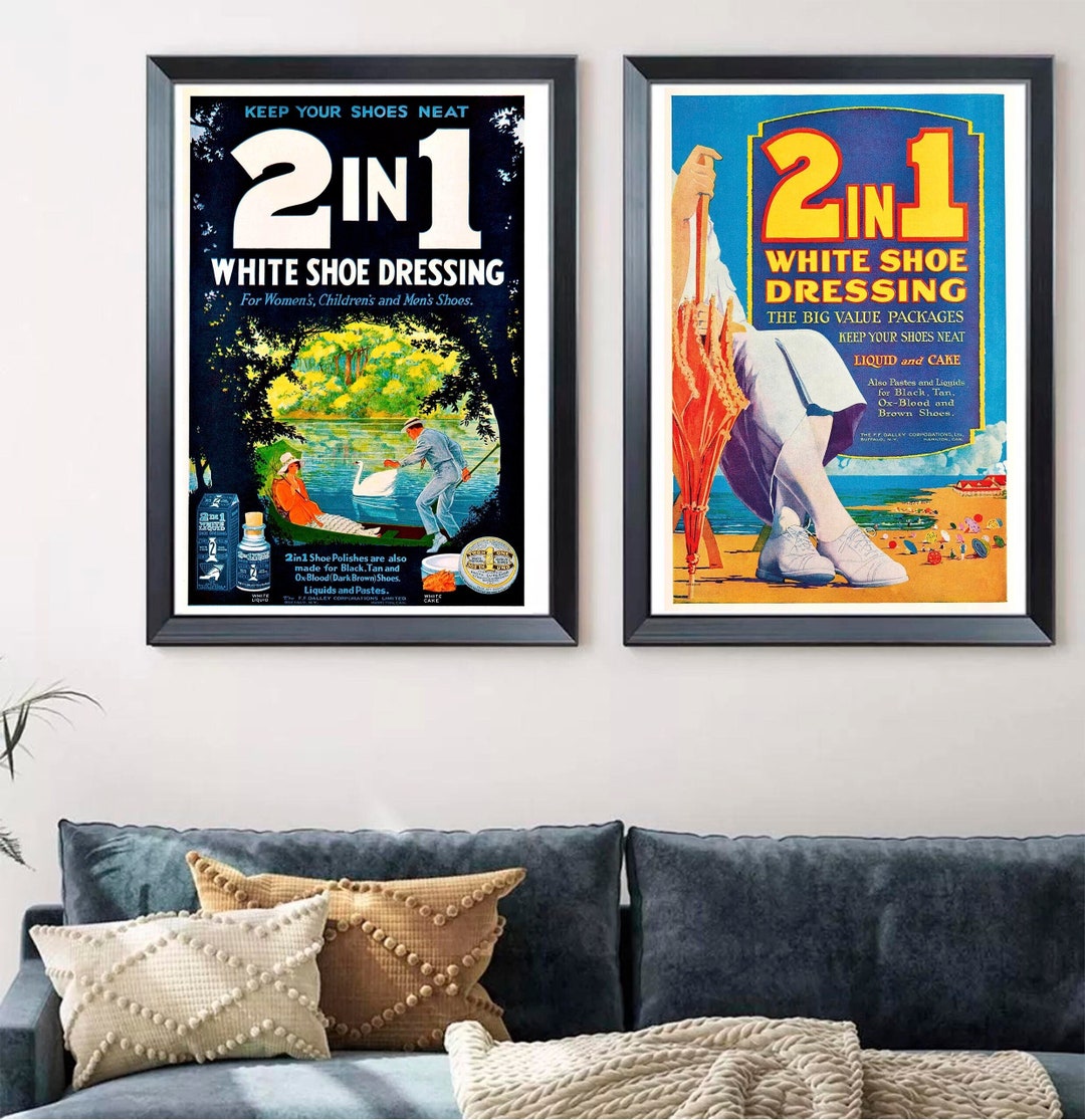 2 Set Shoe Dressing 1919 Posterarte Poster Vintage - Etsy