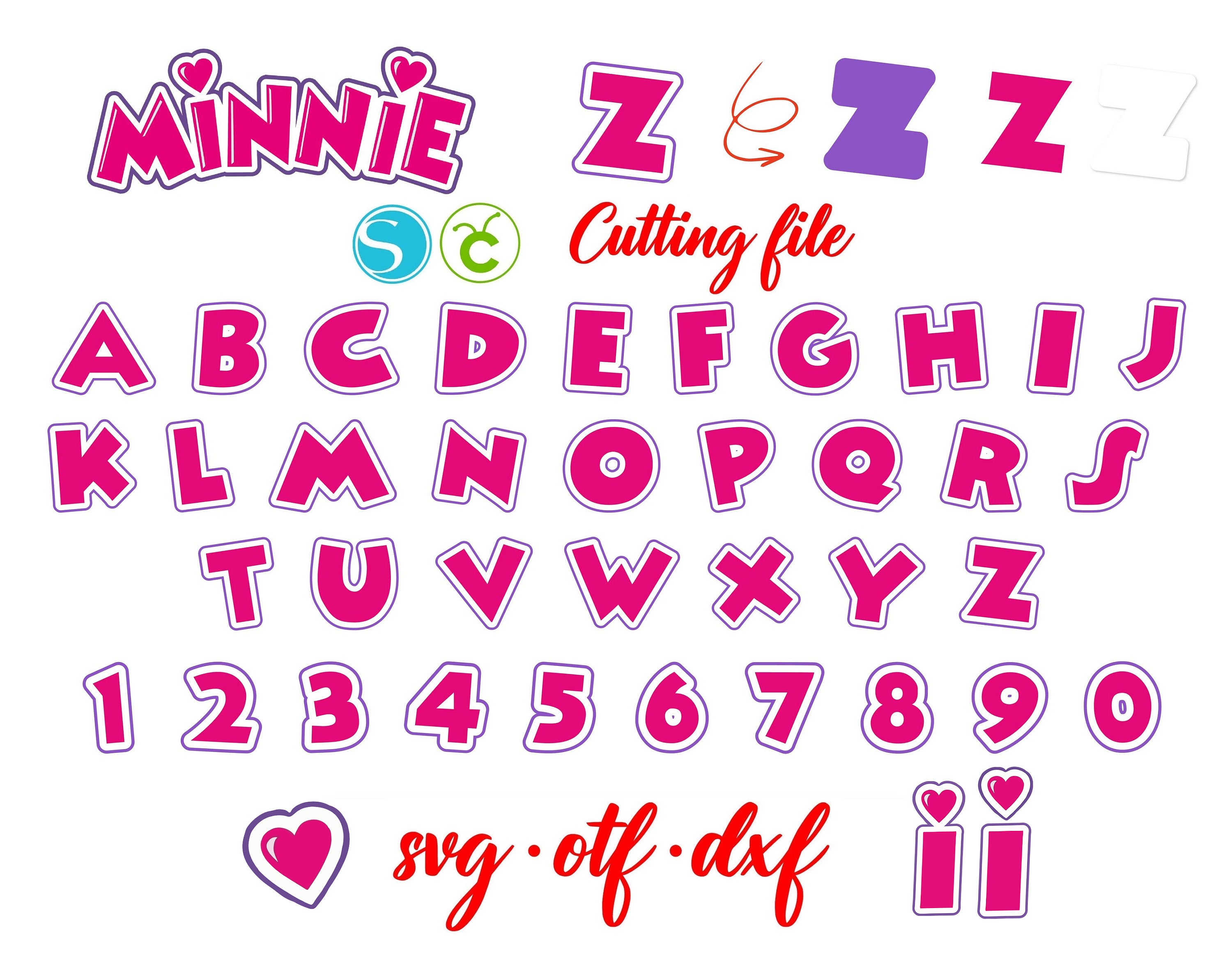 Minnie Mouse Letter Font