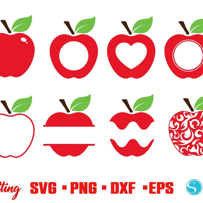 Apple Svg - Etsy
