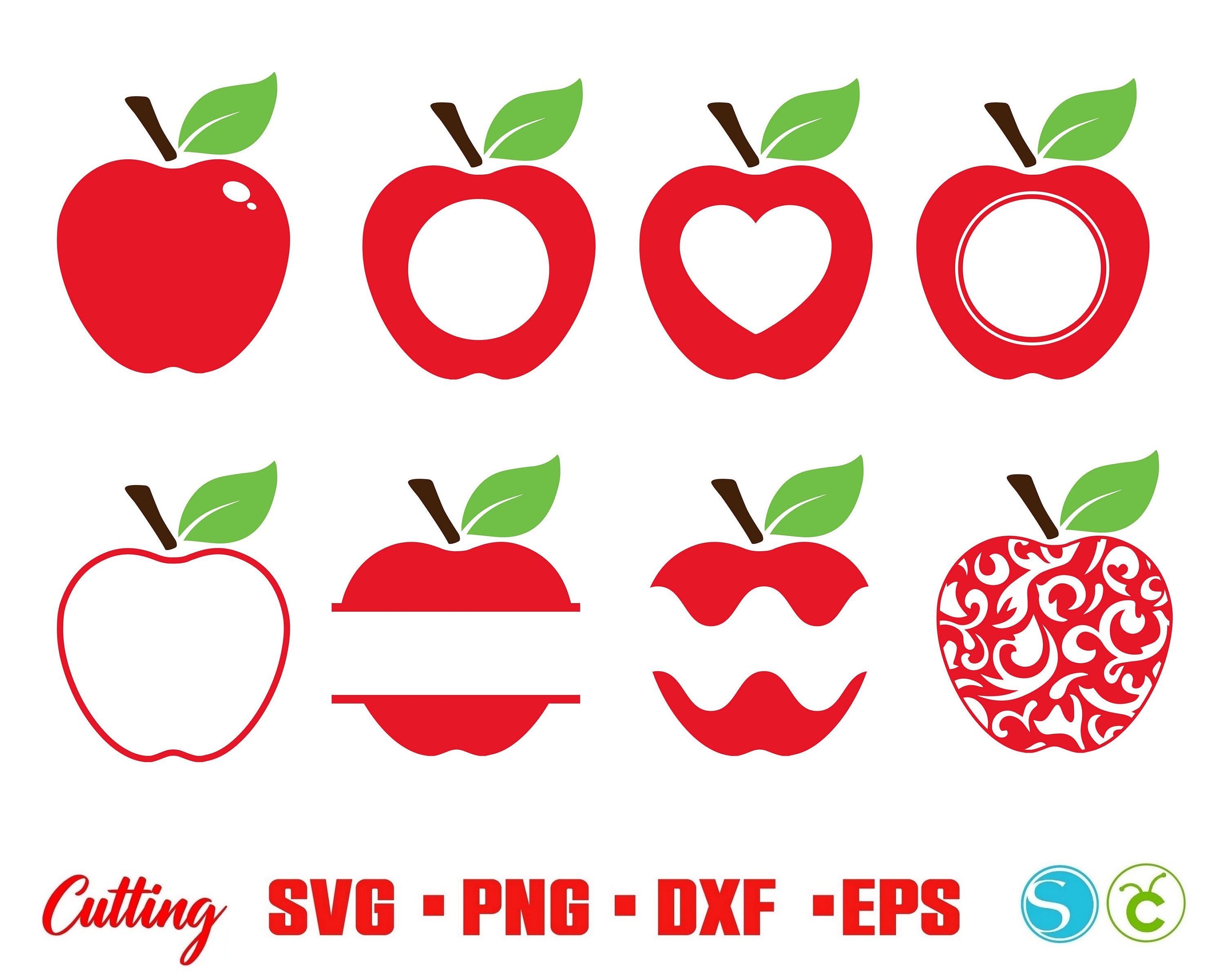 Apple SVG Bundle, Apples Svg Fruit Svg Apple Png, Apple Cricut Svg ...